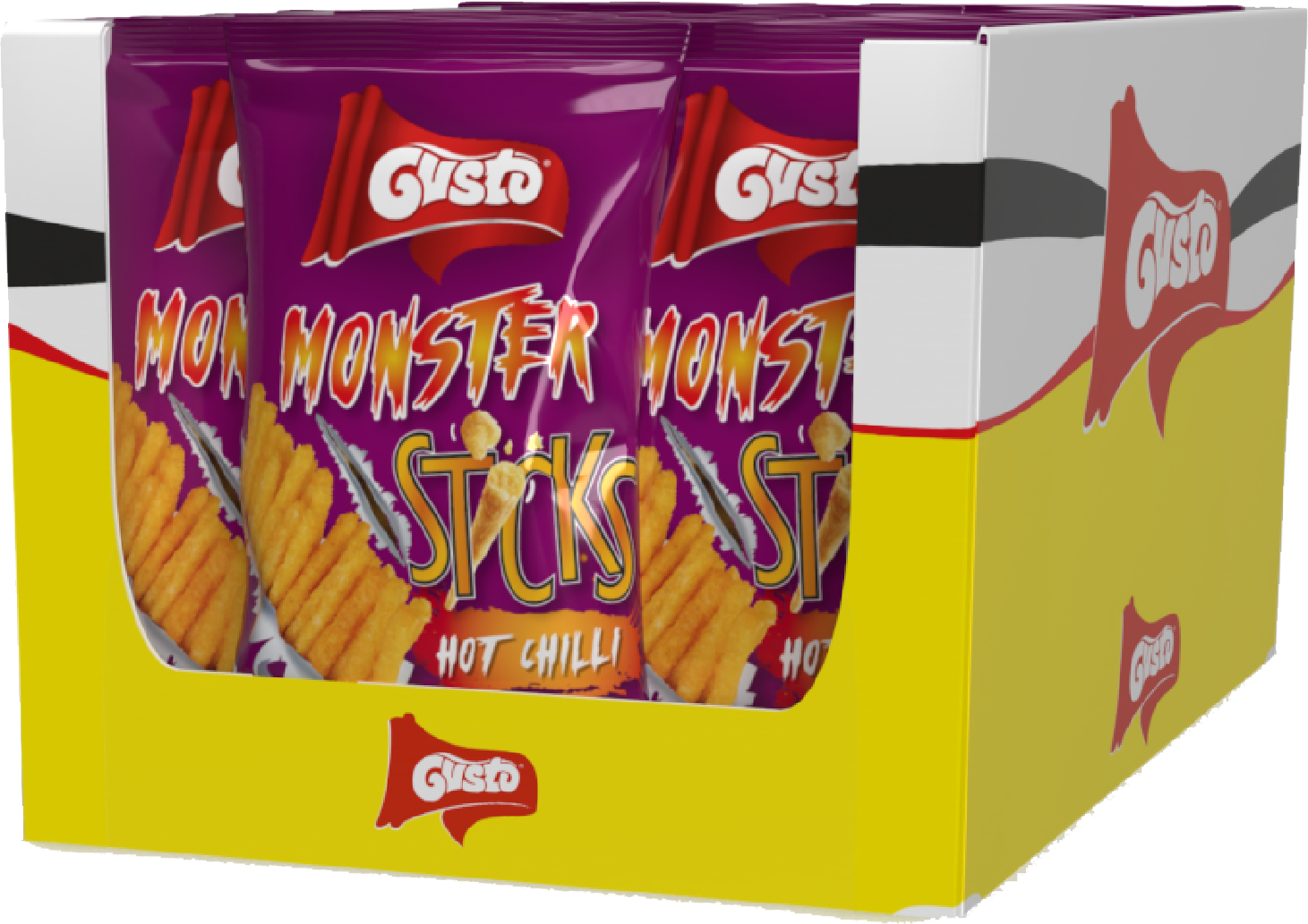 Gusto Monster Sticks Hot Chilli - Pufuleti Gusto